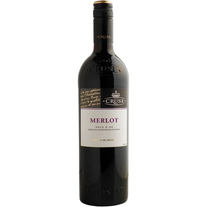 Merlot Pays D'oc Cruse 75cl – SEABOXXONLINE